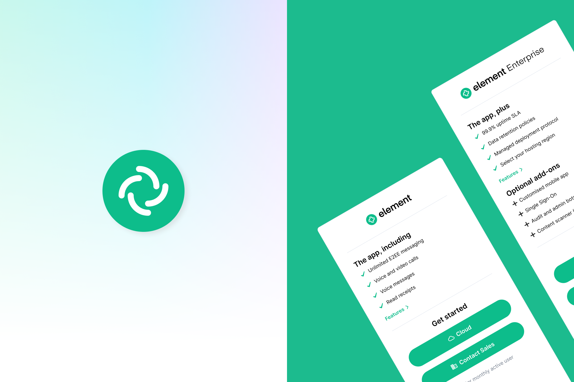 Simpler plans for Element, on-premise and cloud